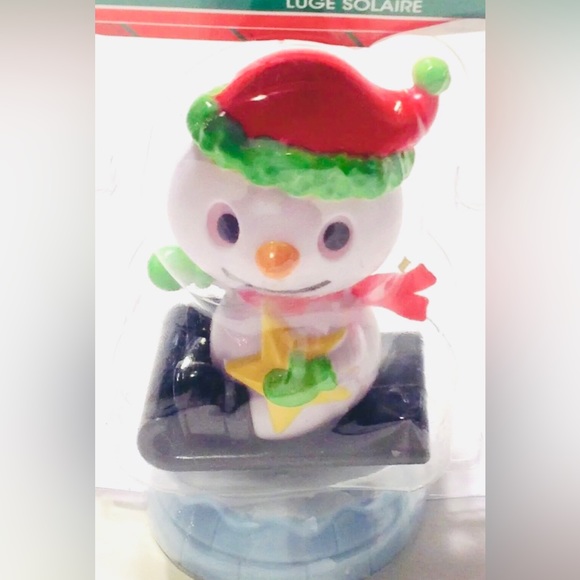 unbranded | Holiday | Solar Christmas Snowman Figurine Head Wiggles ...